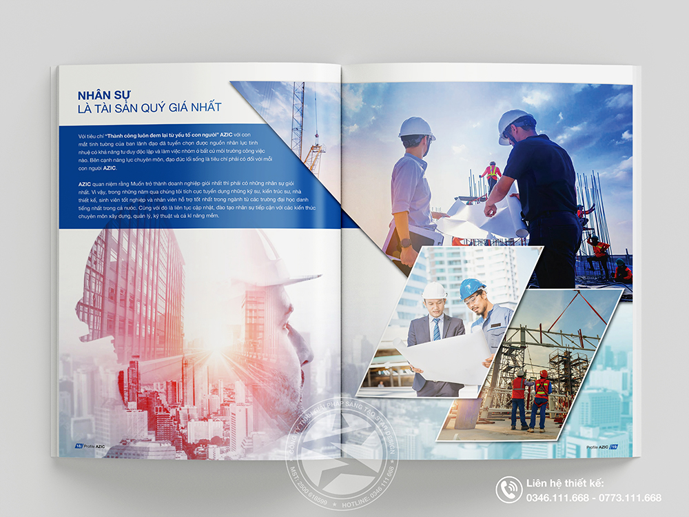 THIẾT KẾ PROFILE CÔNG TY XÂY DỰNG AZIC - Star Design