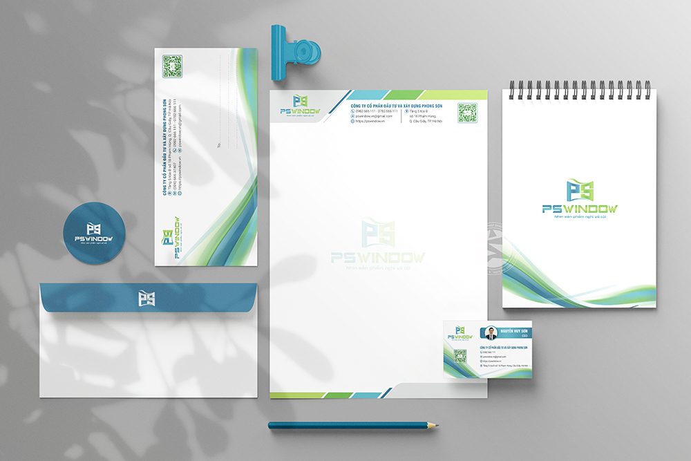 THIẾT KẾ LOGO - NHẬN DIỆN THƯƠNG HIỆU PS WINDOW - Star Design
